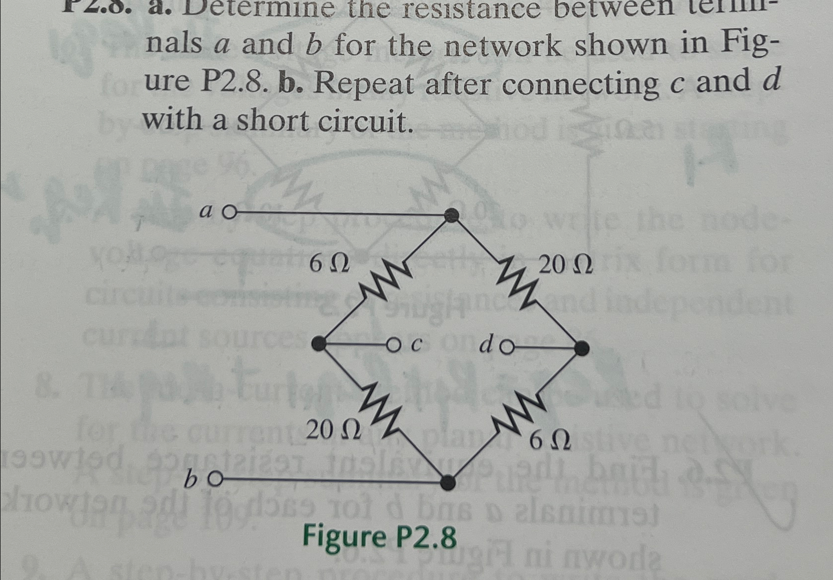 Solved nals a and b ﻿for the network shown in Figure P2.8. | Chegg.com