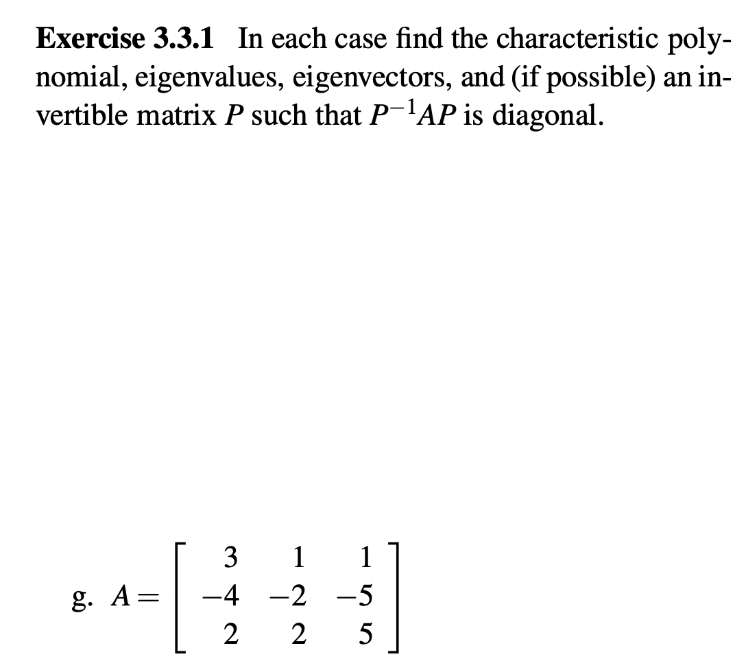 Solved Exercise 3.3.1 ﻿In each case find the characteristic | Chegg.com