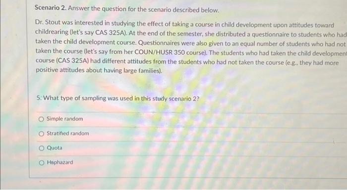 Solved Scenario 2. Answer the question for the scenario | Chegg.com