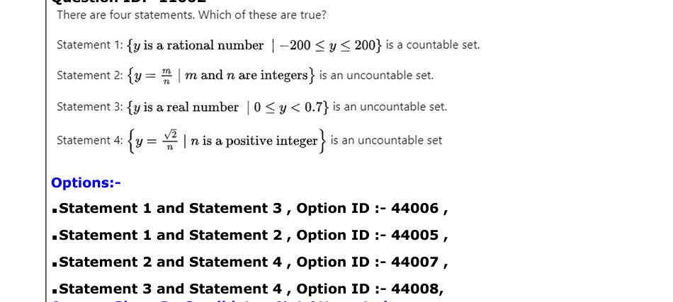 Solved There are four statements. Which of these are true? n | Chegg.com