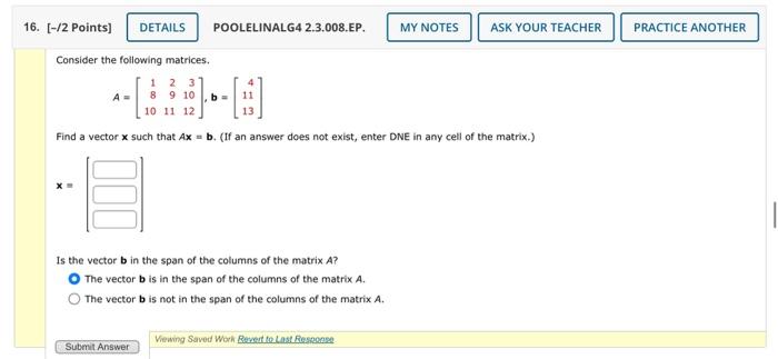 Solved Consider the following matrices. | Chegg.com