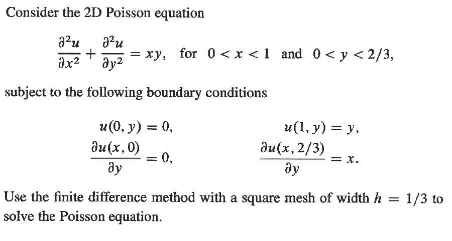 Solved Consider the 2D Poisson | Chegg.com