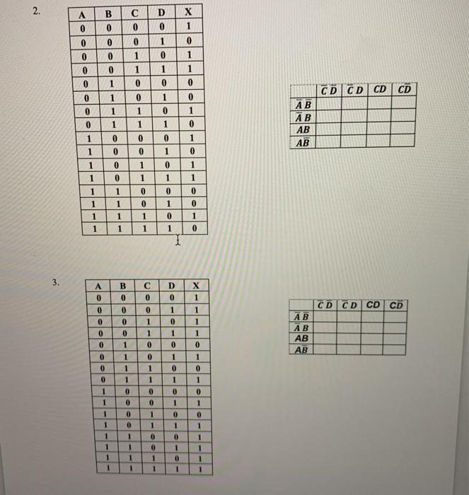 Solved 1. Use Karnaugh maps to produce the simplest SOP for | Chegg.com