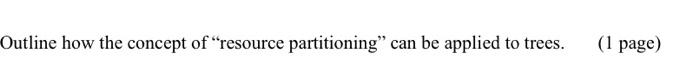 Solved Outline how the concept of "resource partitioning" | Chegg.com
