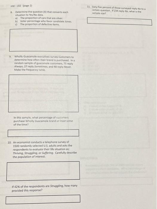 Solved HW-LO2 (2 pages) Categorical data 4. A common example | Chegg.com