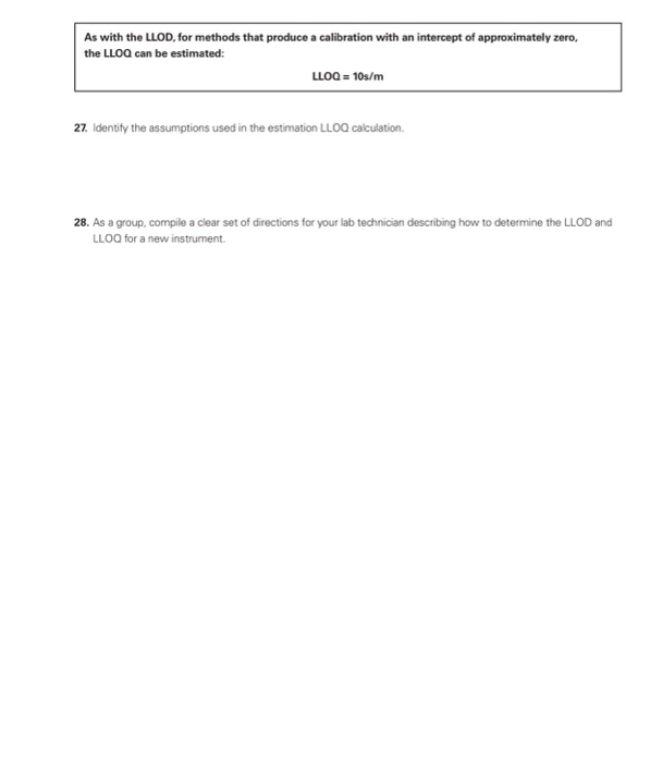 As with the LLOD, for methods that produce a | Chegg.com