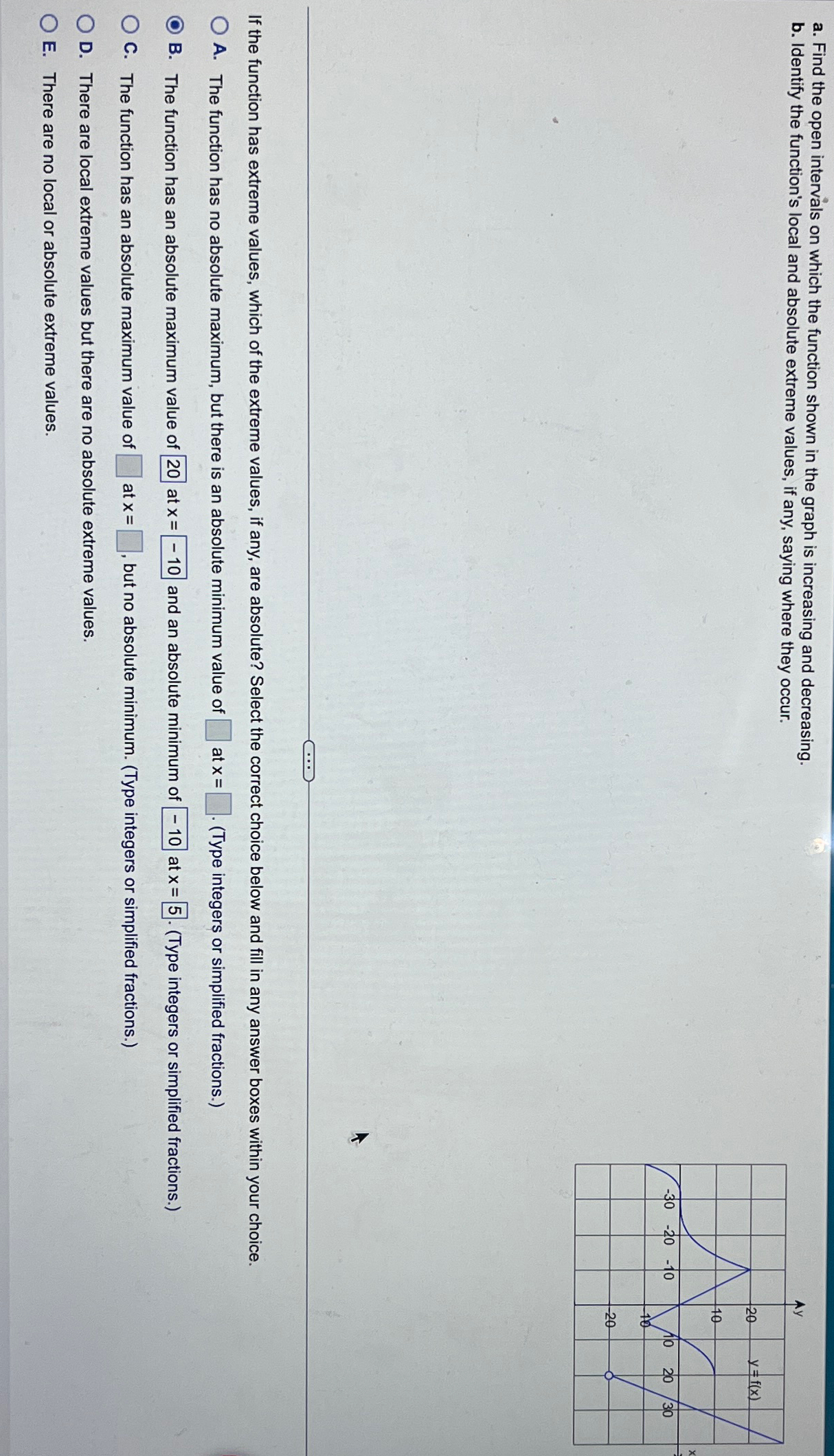 Solved a. ﻿Find the open intervals on which the function | Chegg.com