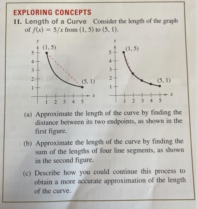 Solved EXPLORING CONCEPTS 11. Length of a Curve Consider the | Chegg.com