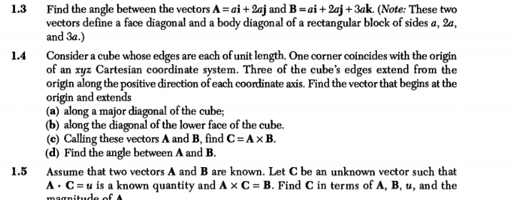 Solved 1.3 ﻿Find the angle between the vectors A=ai+2aj ﻿and | Chegg.com
