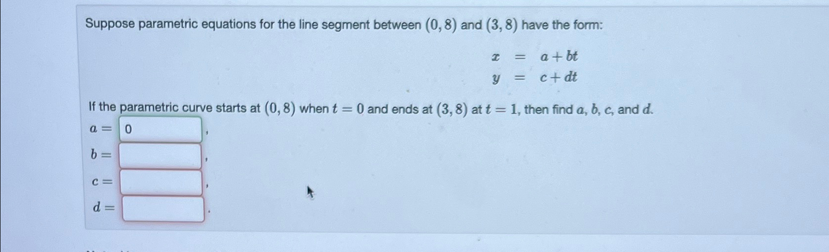 Solved Suppose parametric equations for the line segment | Chegg.com