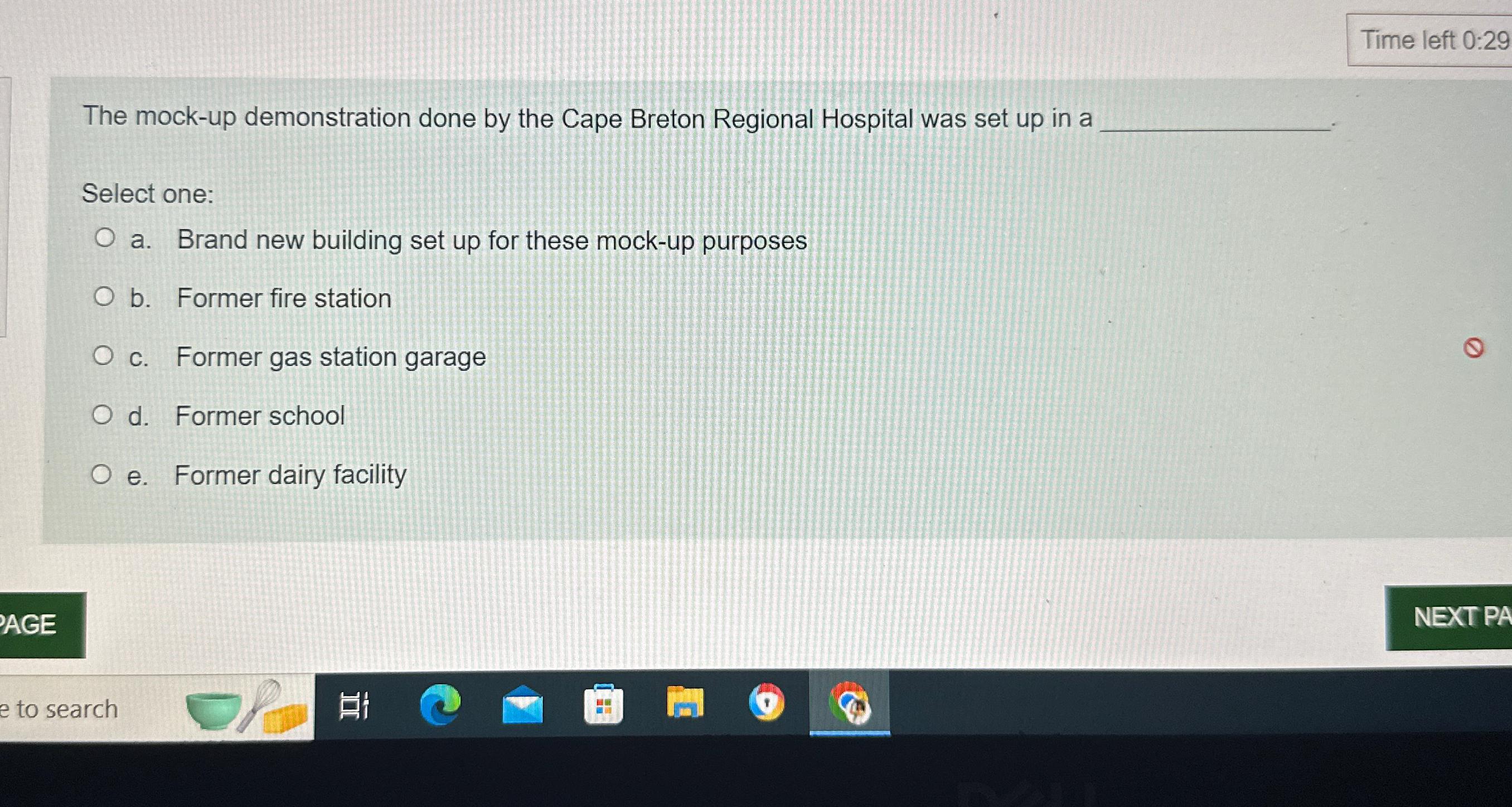 Solved The mock-up demonstration done by the Cape Breton | Chegg.com