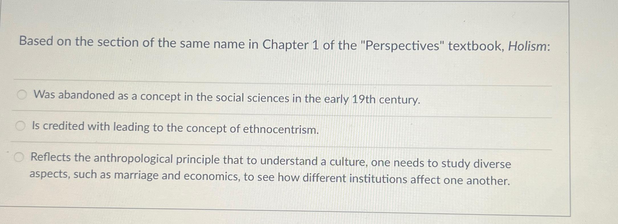 Solved Based on the section of the same name in Chapter 1 | Chegg.com