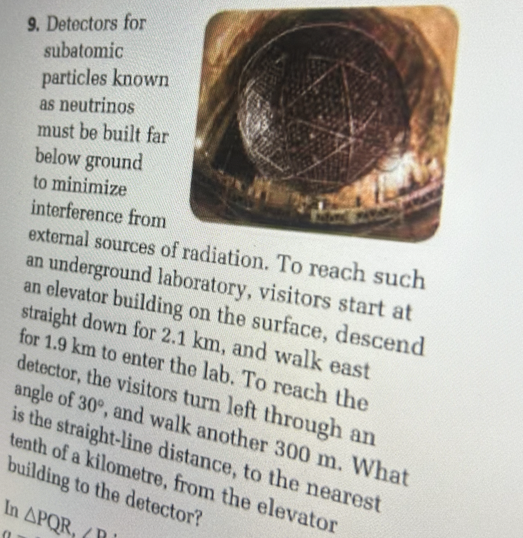 Solved Detectors forsubatomicparticles knownas neutrinosmust | Chegg.com