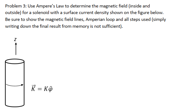 Solved Problem 3: Use Ampere’s Law to determine the magnetic | Chegg.com