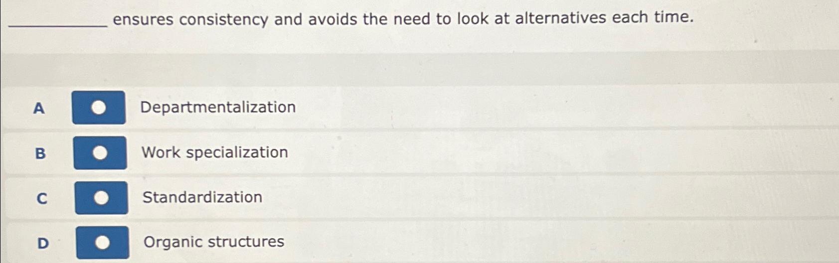 Solved ensures consistency and avoids the need to look at | Chegg.com