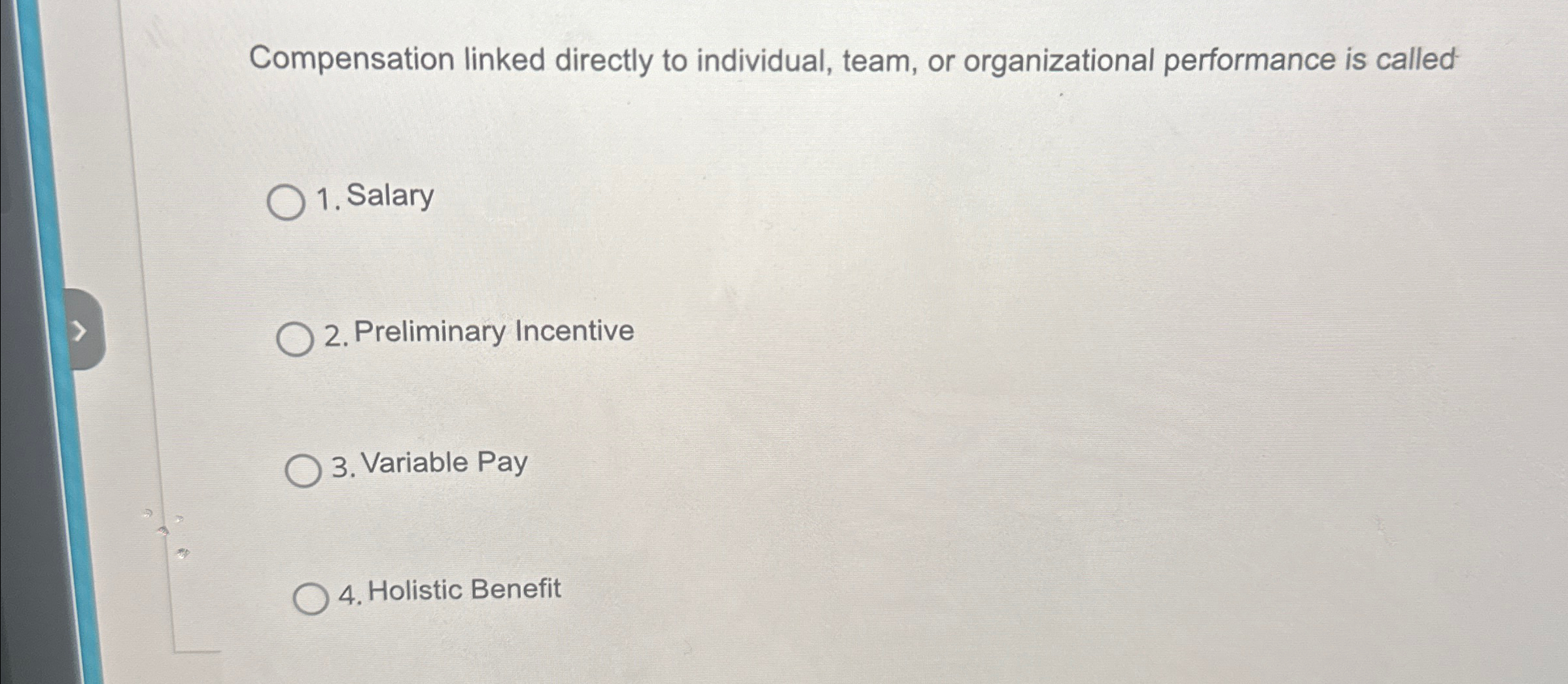 Solved Compensation linked directly to individual, team, or | Chegg.com