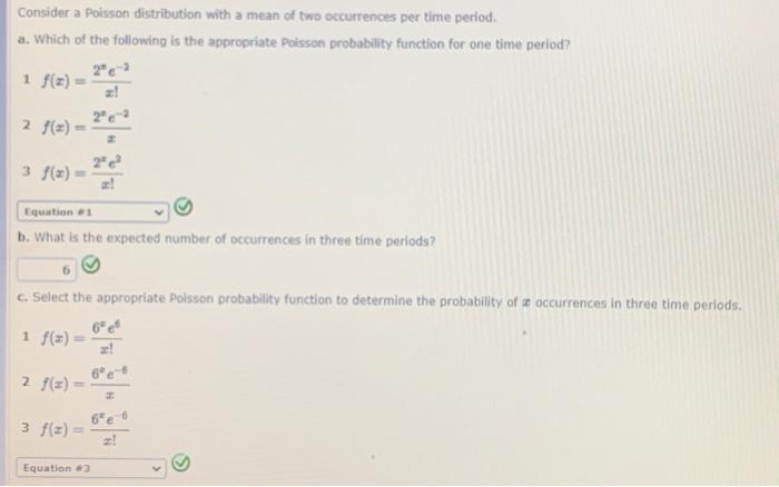 Solved Consider a Poisson distribution with a mean of two | Chegg.com