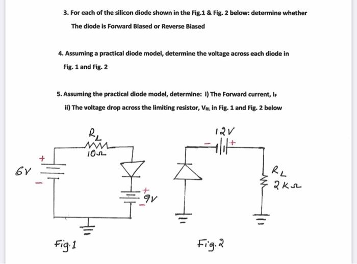 Solved 3. For each of the silicon diode shown in the Fig.1 & | Chegg.com