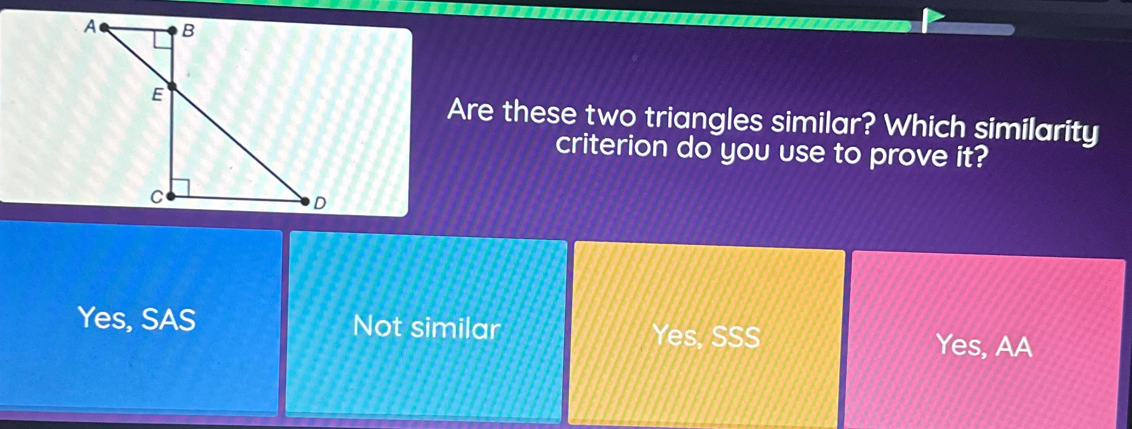 Solved Are these two triangles similar? Which similarity | Chegg.com