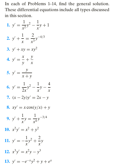 Solved In ﻿each of ﻿Problems 1-14, ﻿find the general | Chegg.com
