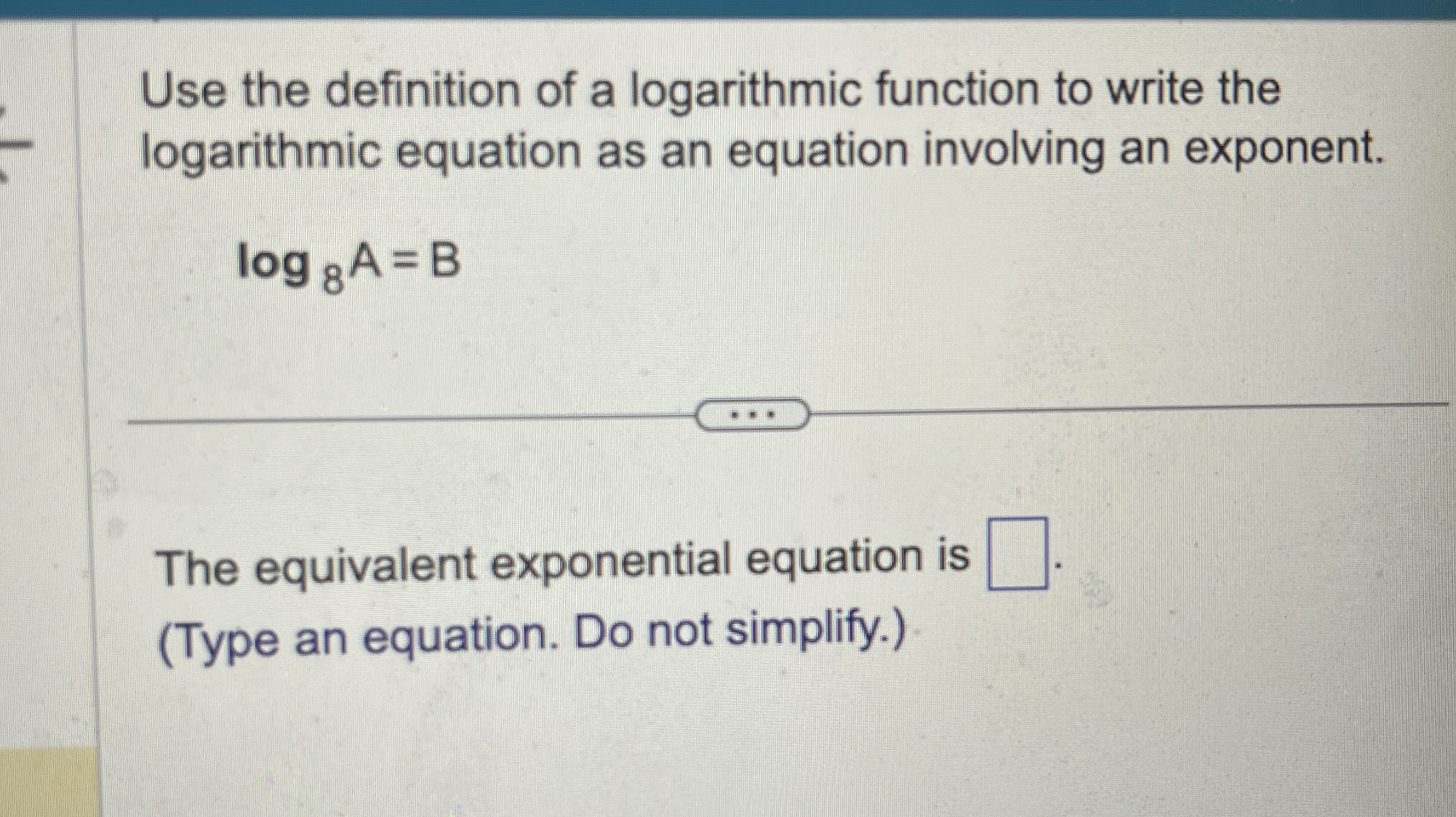 Solved Use the definition of a logarithmic function to write | Chegg.com