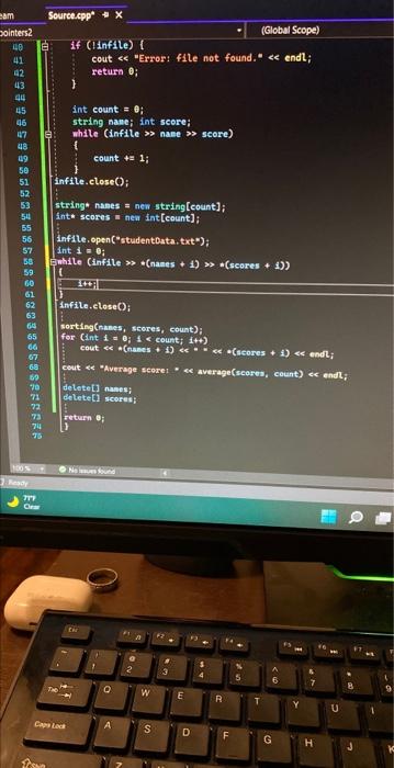 the program isnt reading the file right. everyones | Chegg.com