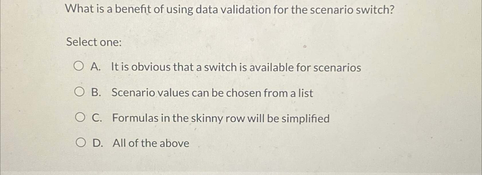 Solved What is a benefit of using data validation for the | Chegg.com