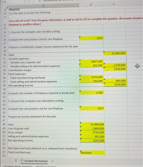 Solved Comparing Variable and Absorption Costing Addison, | Chegg.com