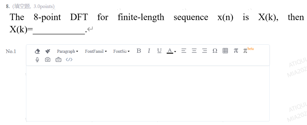 Solved 8. (填空题, 3.0points) The 8-point DFT for finite-length | Chegg.com