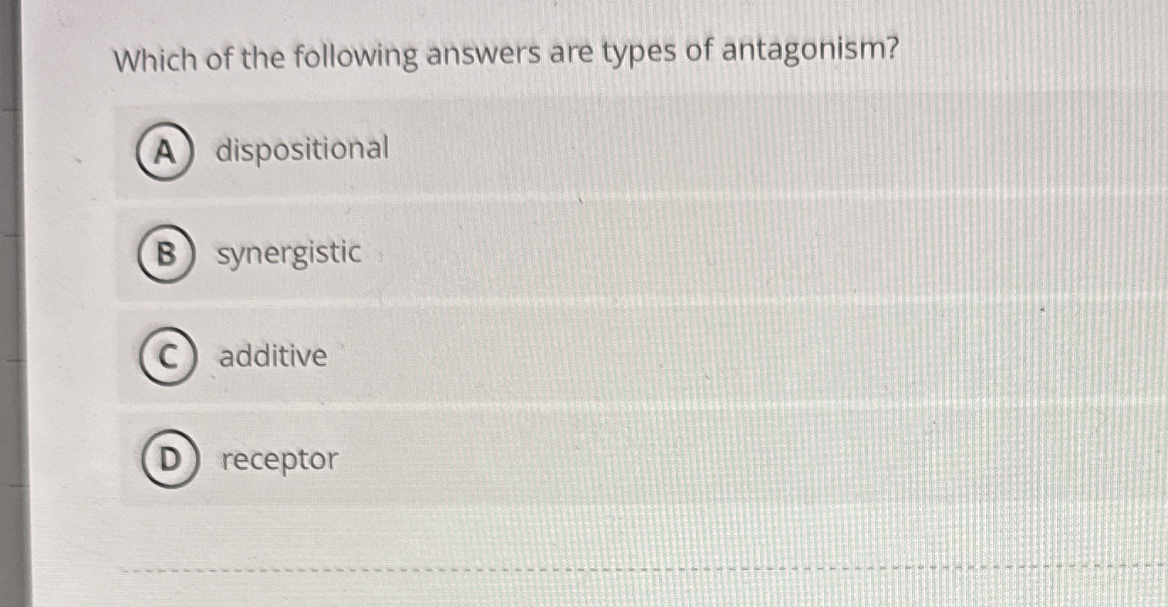 Which of the following answers are types of | Chegg.com