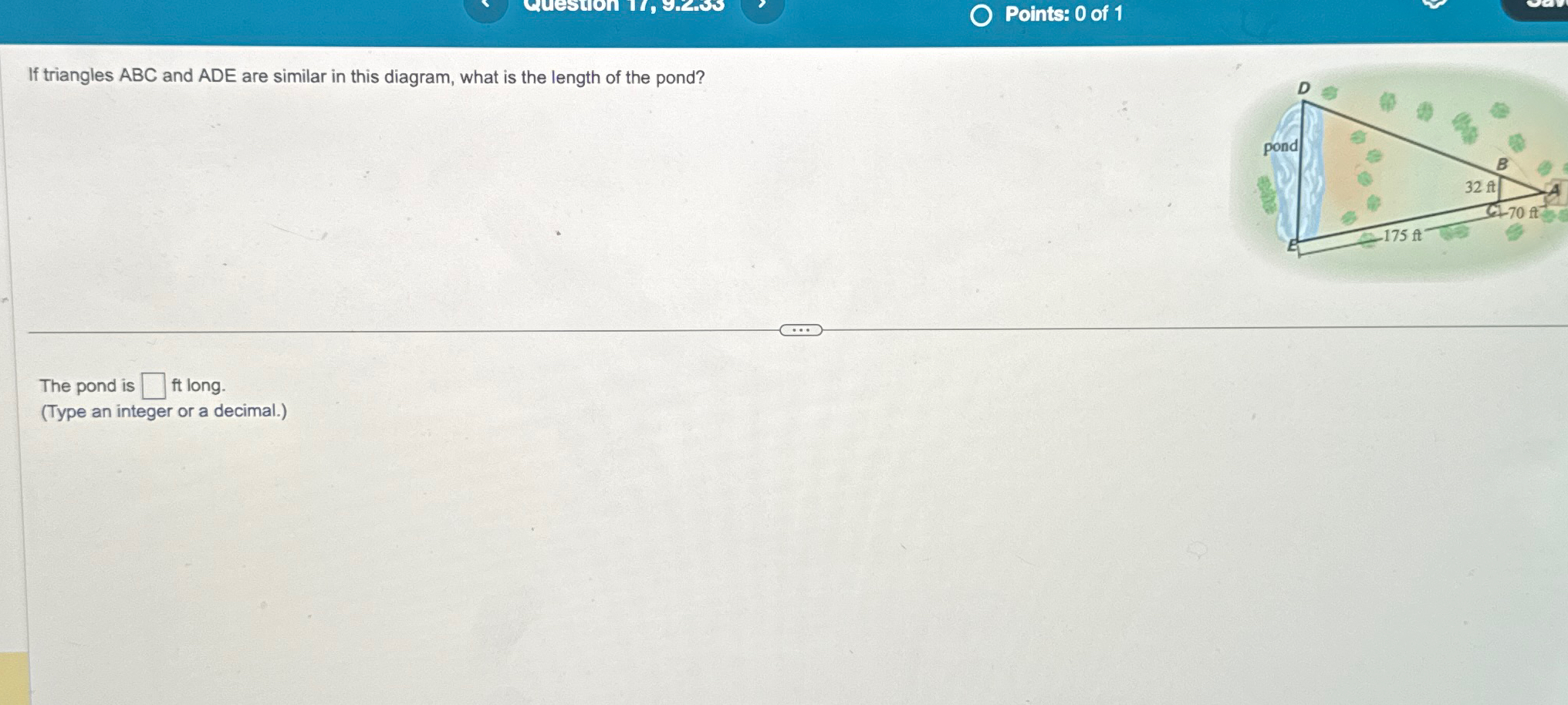 Solved If triangles ABC and ADE are similar in this diagram, | Chegg.com