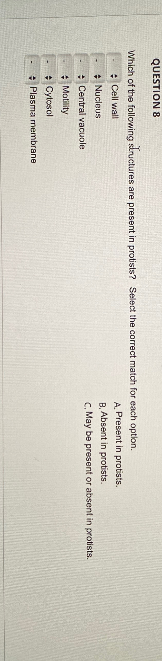 Solved QUESTION 8Which of the following structures are | Chegg.com