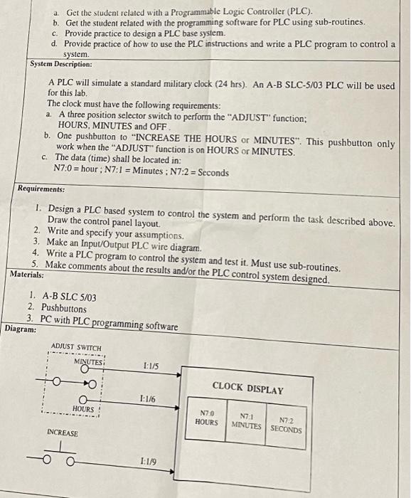 Solved a. Get the student related with a Programmable Logic | Chegg.com