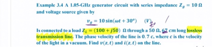 Solved Example 3.4 A 1.05-GHz generator circuit with series | Chegg.com