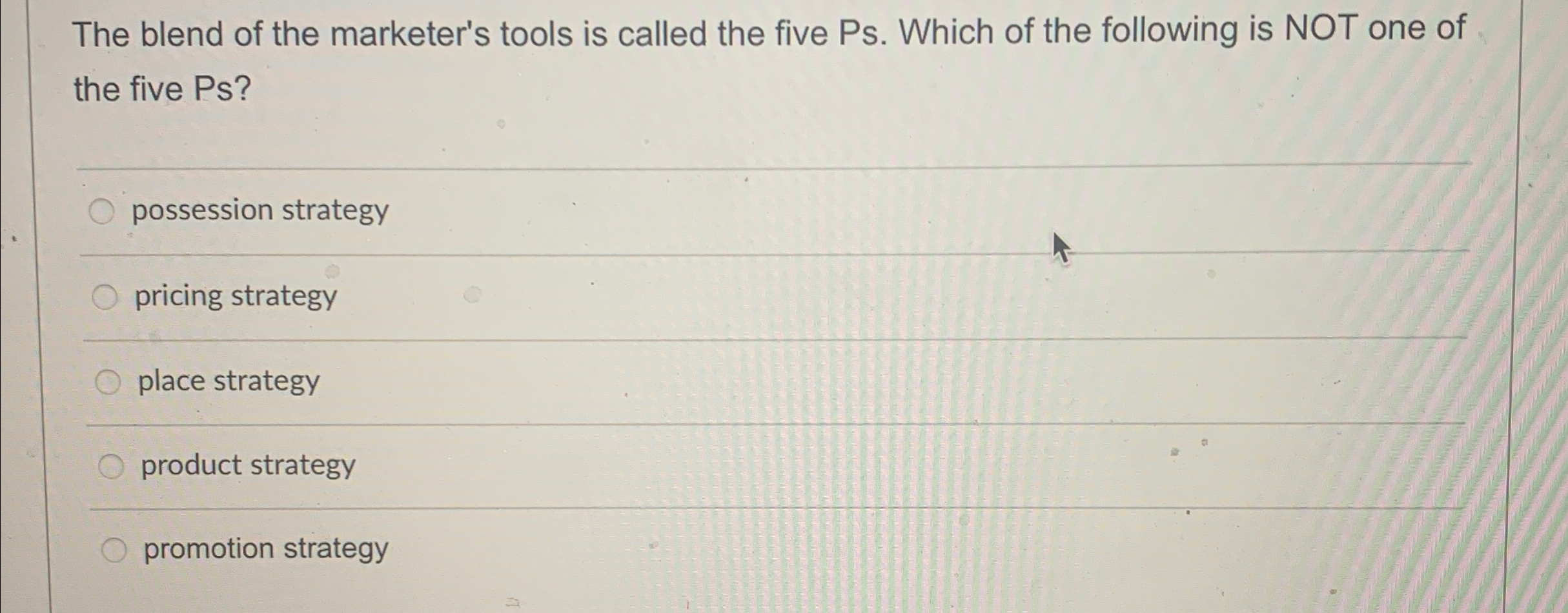 Solved The blend of the marketer's tools is called the five | Chegg.com
