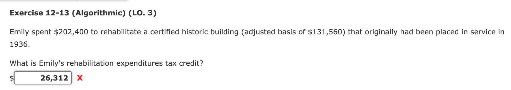 Solved Exercise 12-13 (Algorithmic) (L0. 3)Emily spent | Chegg.com