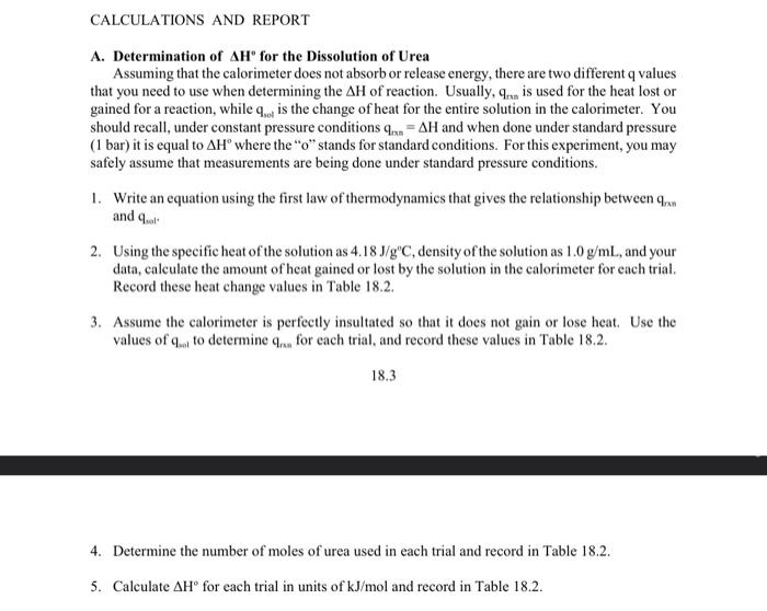 Solved Sample calculation q(sol) : Sample Calculation ΔH∘ | Chegg.com
