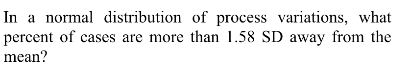 Solved In a normal distribution of process variations, what | Chegg.com