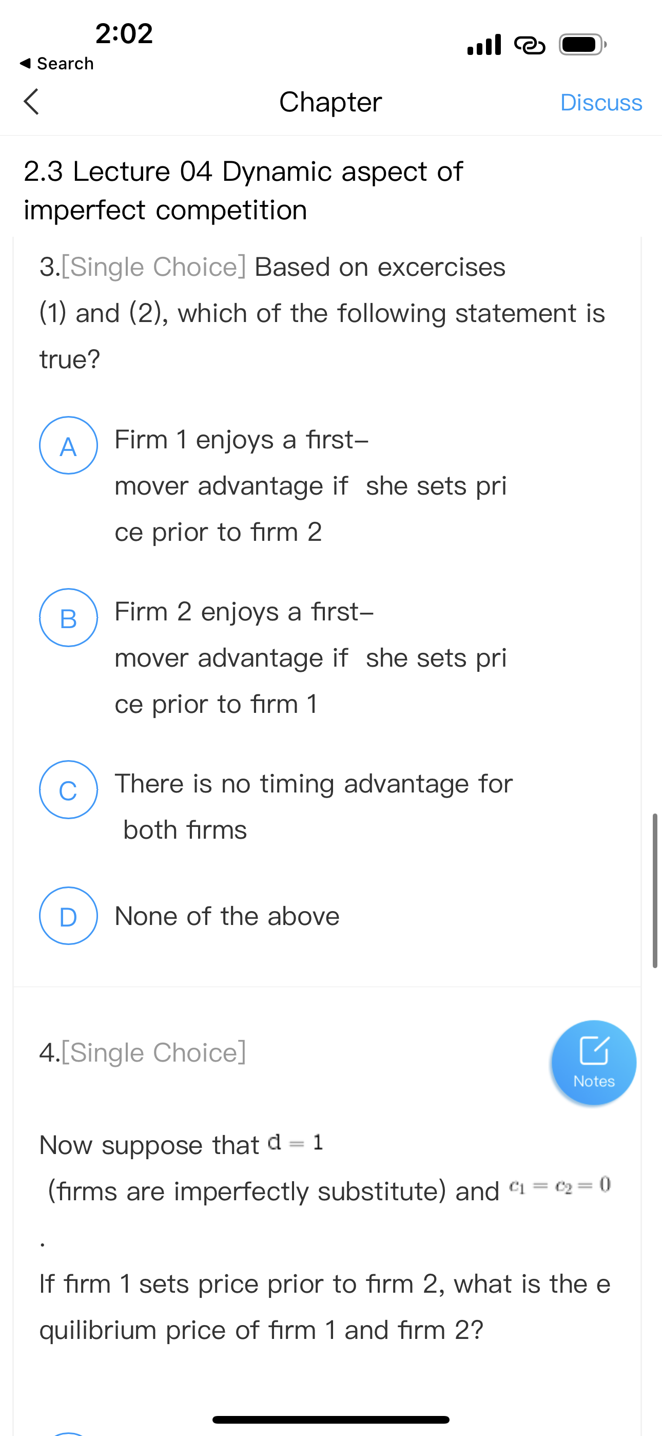 2.3 ﻿Lecture 04 ﻿Dynamic aspect ofimperfect | Chegg.com