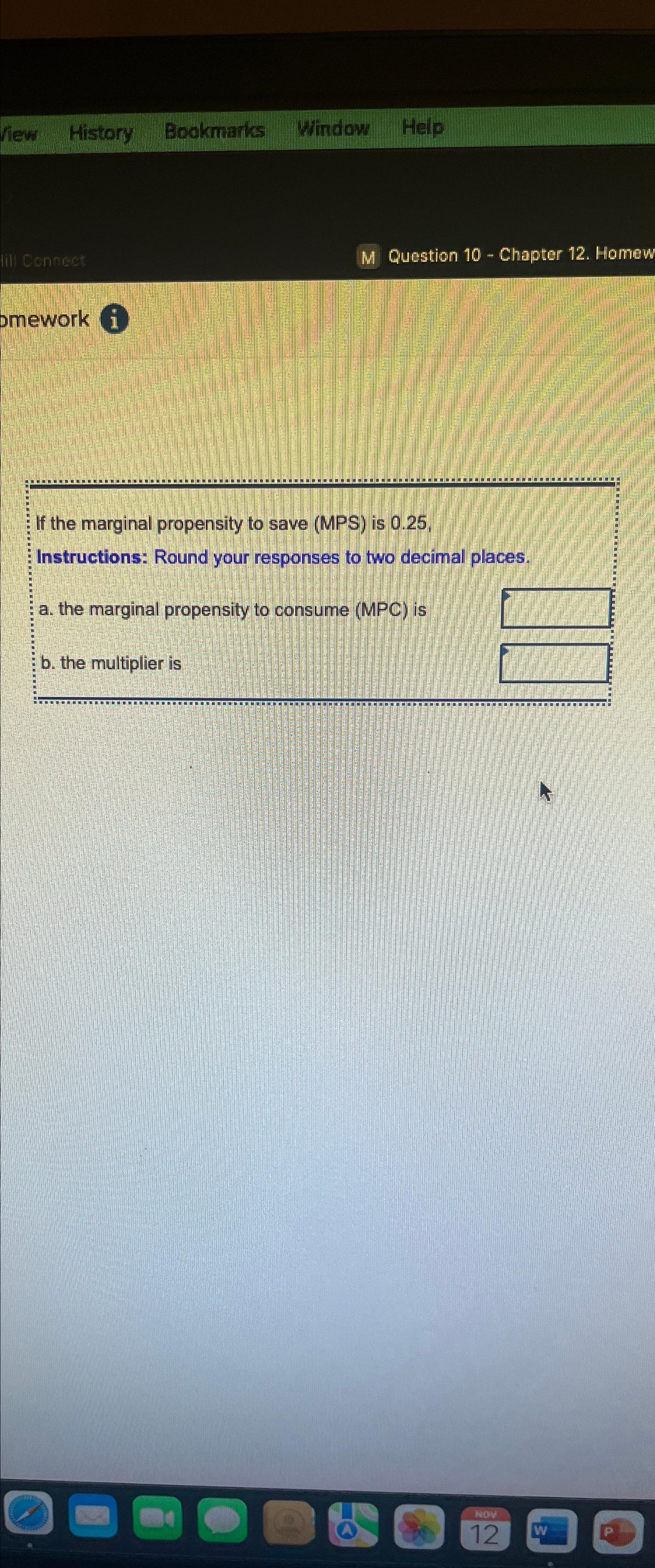 Solved If the marginal propensity to save (MPS) ﻿is 0.25 , | Chegg.com