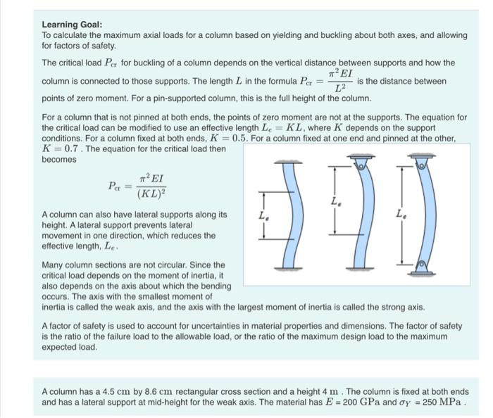 Learning Goal: To calculate the maximum axial loads | Chegg.com