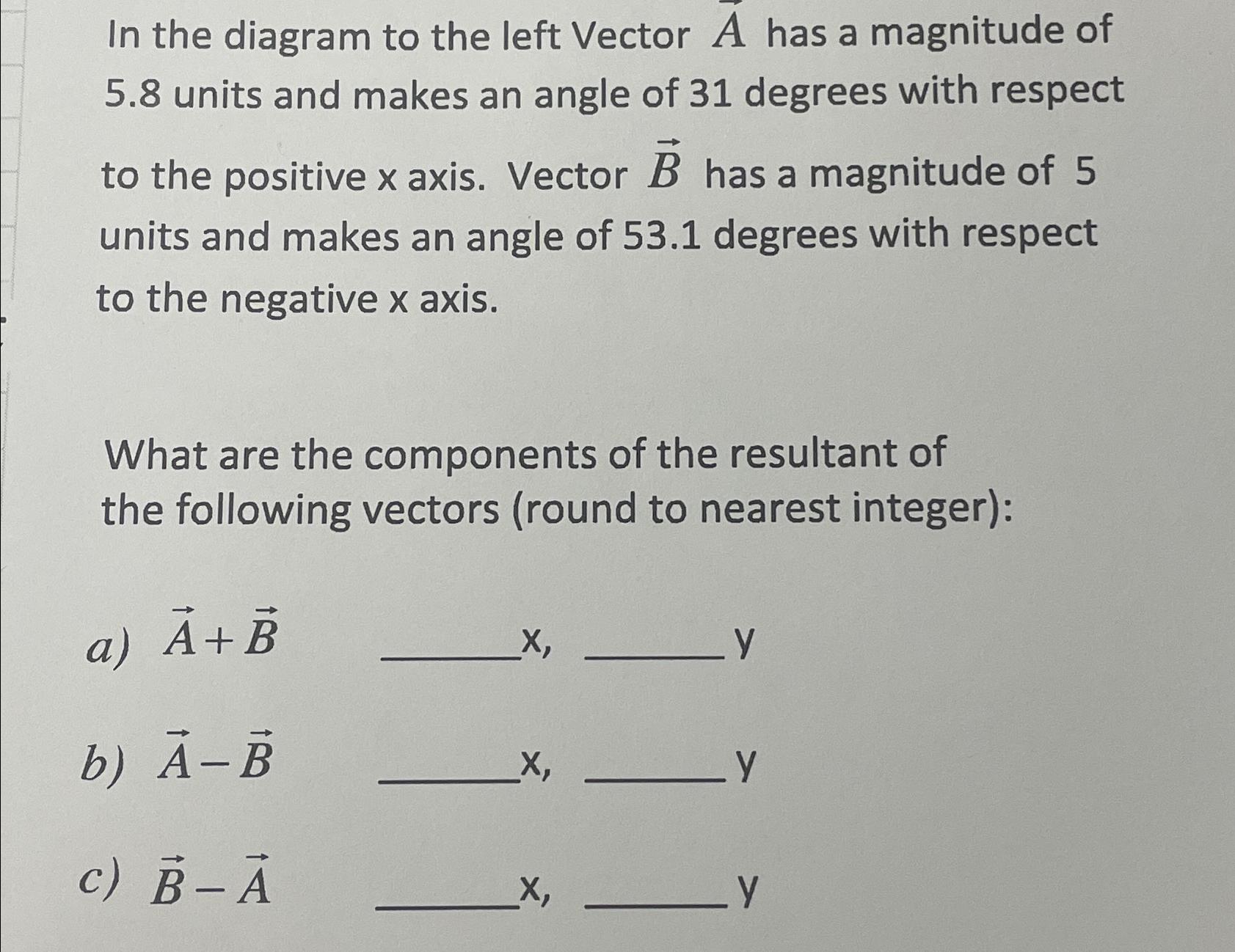 In the diagram to the left Vector vec(A) has a | Chegg.com