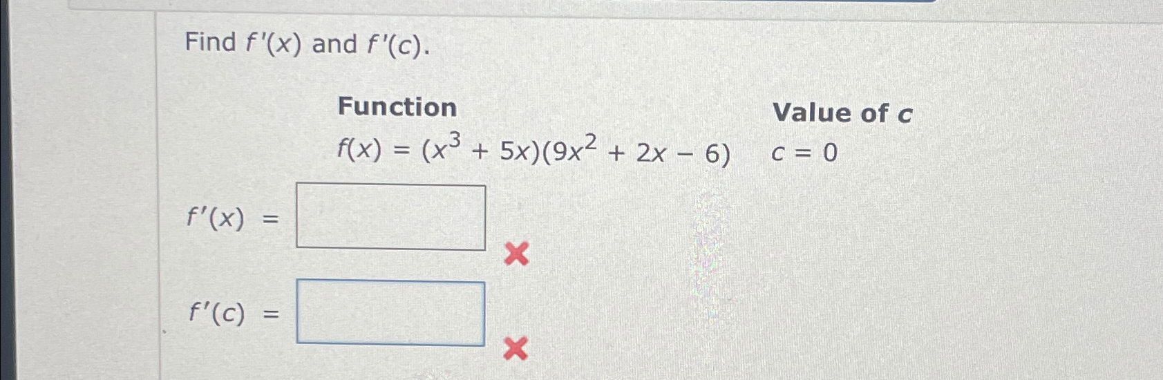 Solved Find f'(x) ﻿and | Chegg.com