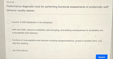 Solved 18 ﻿of 32Performance diagnostic tools for performing | Chegg.com