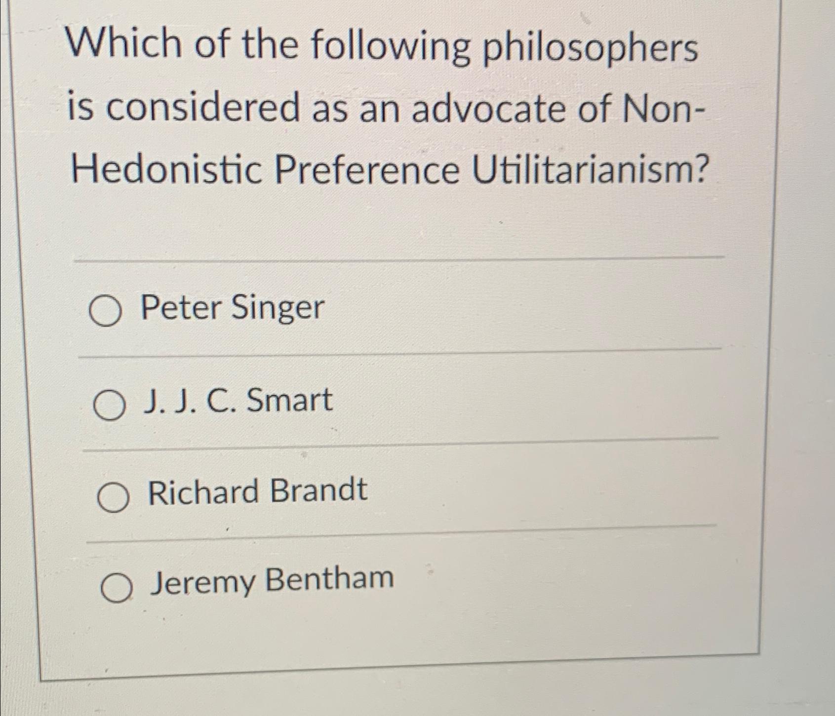 Solved Which of the following philosophers is considered as | Chegg.com