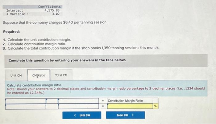 Solved Suppose that the company charges $6.40 per tanning | Chegg.com