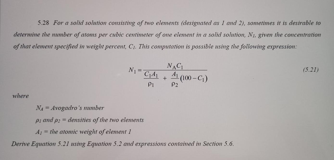 Solved 5.2 Calculate the number of vacancies per cubic meter | Chegg.com