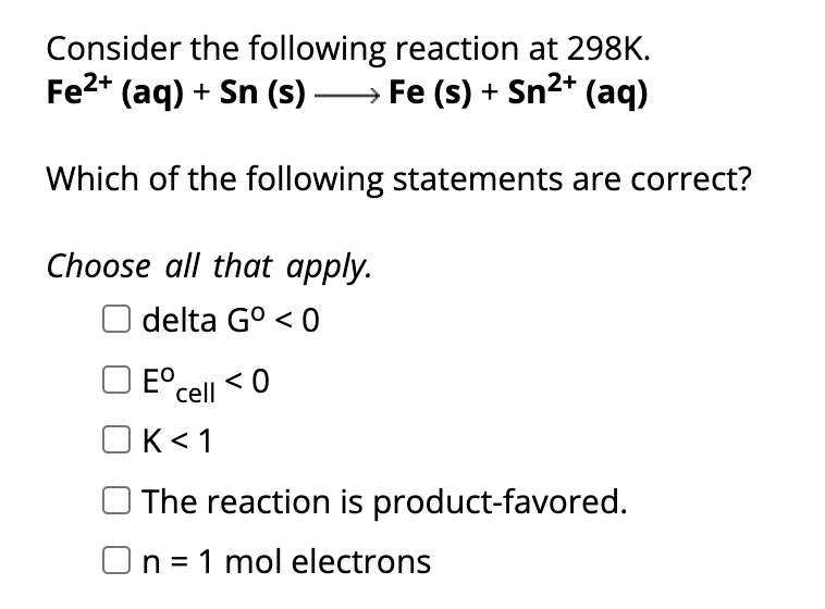 Solved Consider the following reaction at | Chegg.com