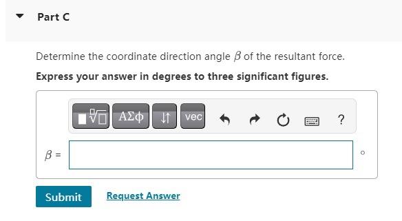 Solved Determine The Coordinate Direction Angle α Of The