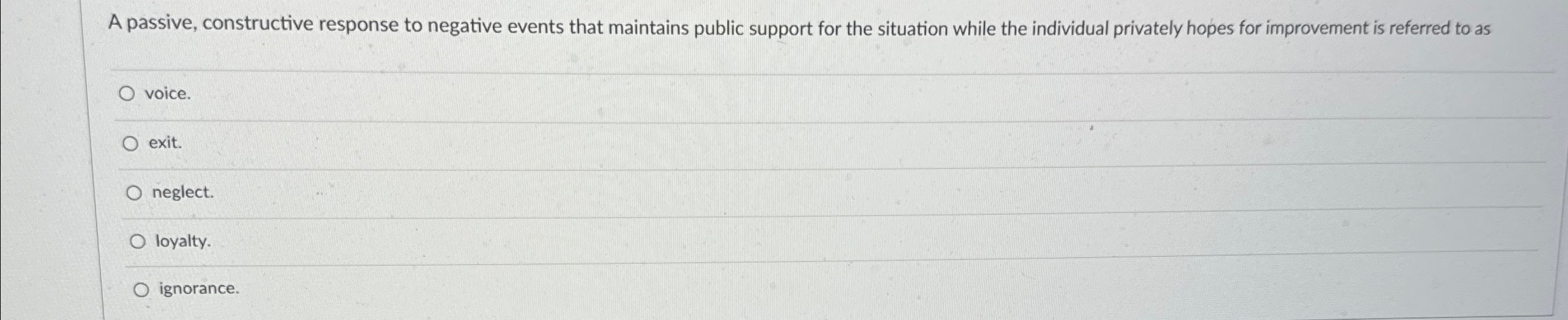 Solved A passive, constructive response to negative events | Chegg.com Solved A passive, constructive response to negative events | Chegg.com